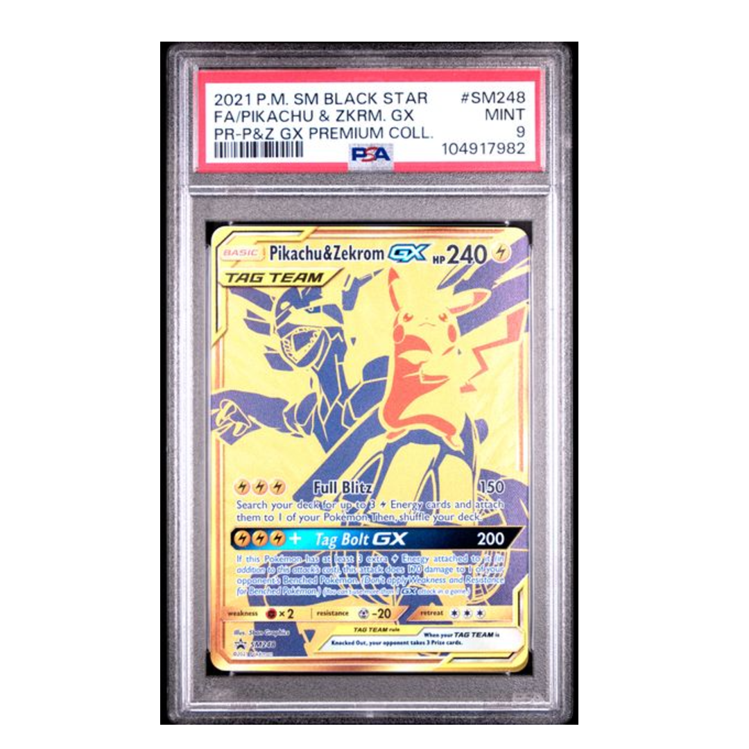 Pikachu & Zekrom GX Tag Team #SM248 PSA 9
